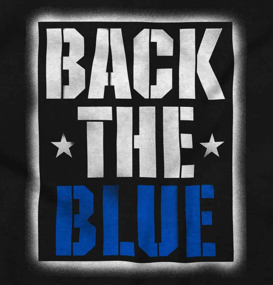 Back The Blue Pro Police Officer Support Cop Womens or Mens Crewneck T ...