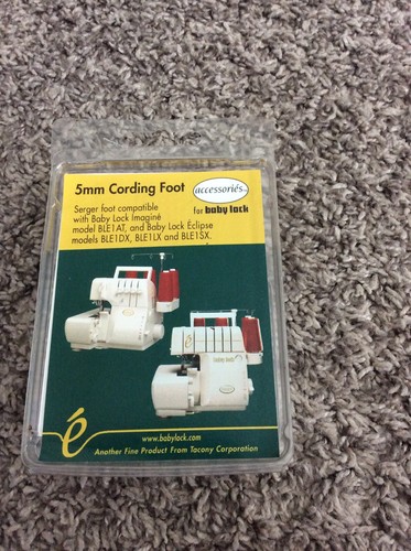 Babylock Cording Foot 5mm BLE-CF5 / Enlighten Imagine Eclipse Serger ...