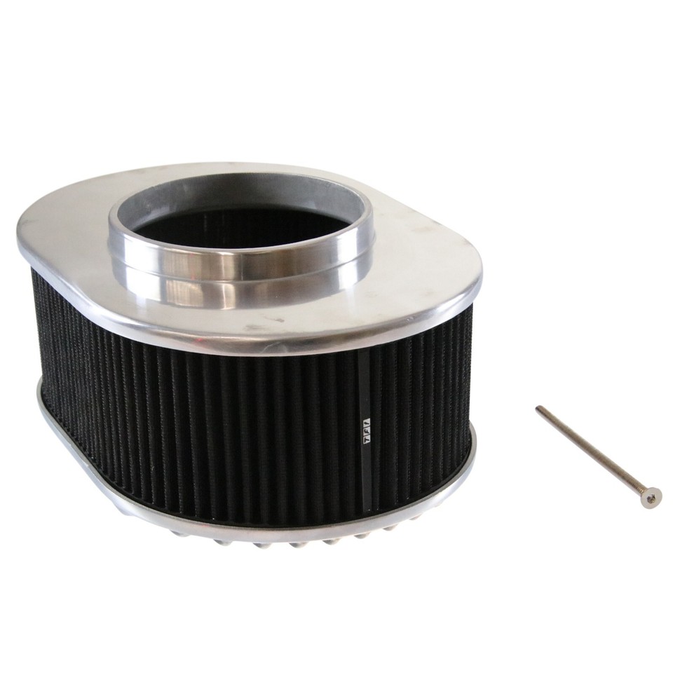 Oval Full Finned Air Cleaner 12" x 4" Holley Edelbrock Quadrajet Black ...