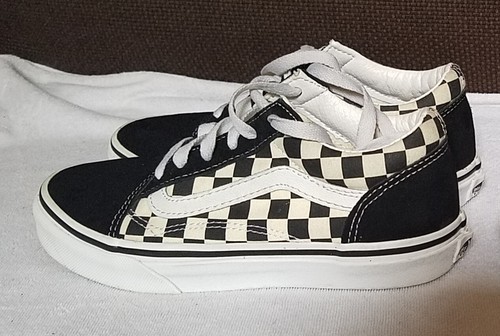 Vans "OFF THE WALL" Kids Checkers Shoes Sneakers Size 2 | eBay