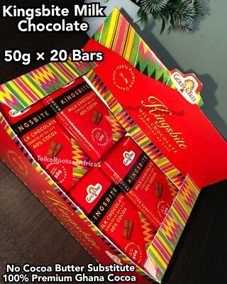 Kingsbite Milk Chocolate, GoldenTree Chocolate from Ghana 20g, 50g ...