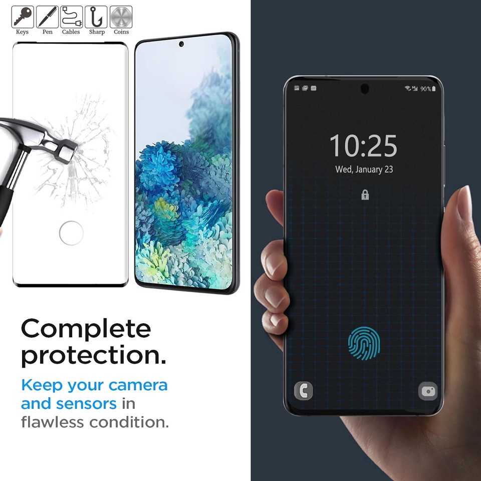 For Samsung Galaxy S20 FE Plus / S20 Ultra Clear Tempered Glass Screen ...