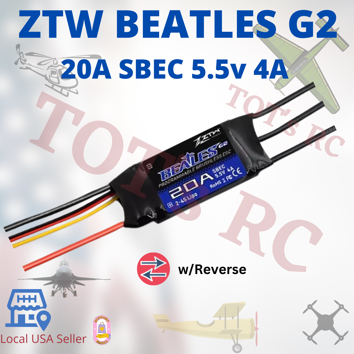 ZTW 32 Bit G2 BEATLES ESC 20A 30A 40A 50A 60A 80A 100A 2-6s BEC Speed ...