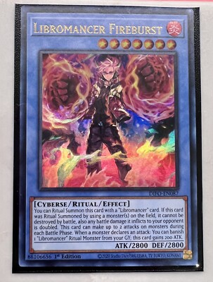 Yugioh! 1x Libromancer Fireburst DIFO-EN087 Ultra Rare 1st Ed NM | eBay