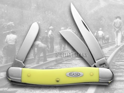 Case xx Knife Medium Stockman Yellow Delrin 00035 Carbon Steel Pocket ...