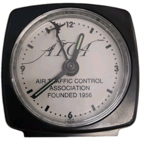 Air Traffic Control Association Dyna Disc Quartz Clock ATCA Airplane ...