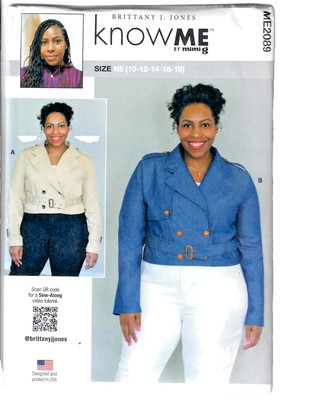 Know Me mimi G ME2089 Sewing Pattern Miss Jackets to Waist V-Neck 10-12 ...