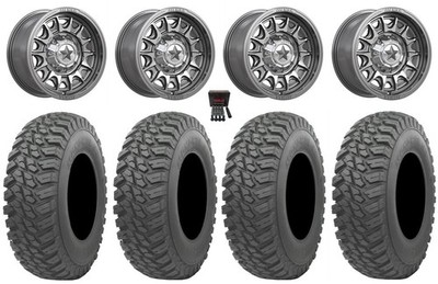 MSA Commander 15" Wheels Platinum/Machined 35" Mongrel SQ Tires Can-Am ...