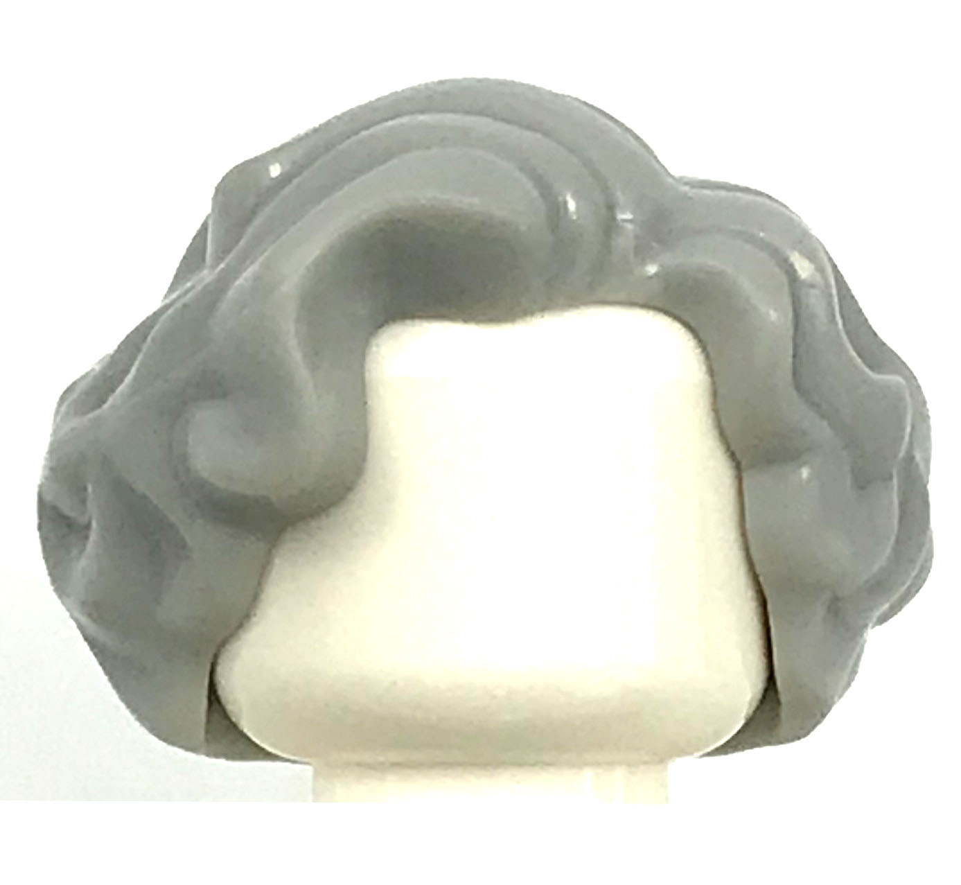 LEGO NEW LIGHT BLUISH GREY MINIFIGURE HAIR WIG WAVY SHORT PIECE | eBay