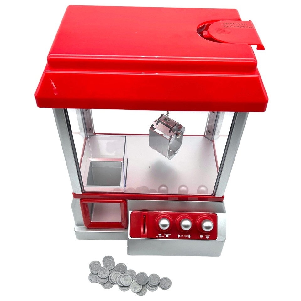 Arcade Claw Machine Candy Grabber Toy Game Crane w/ Coins LED Lights ...