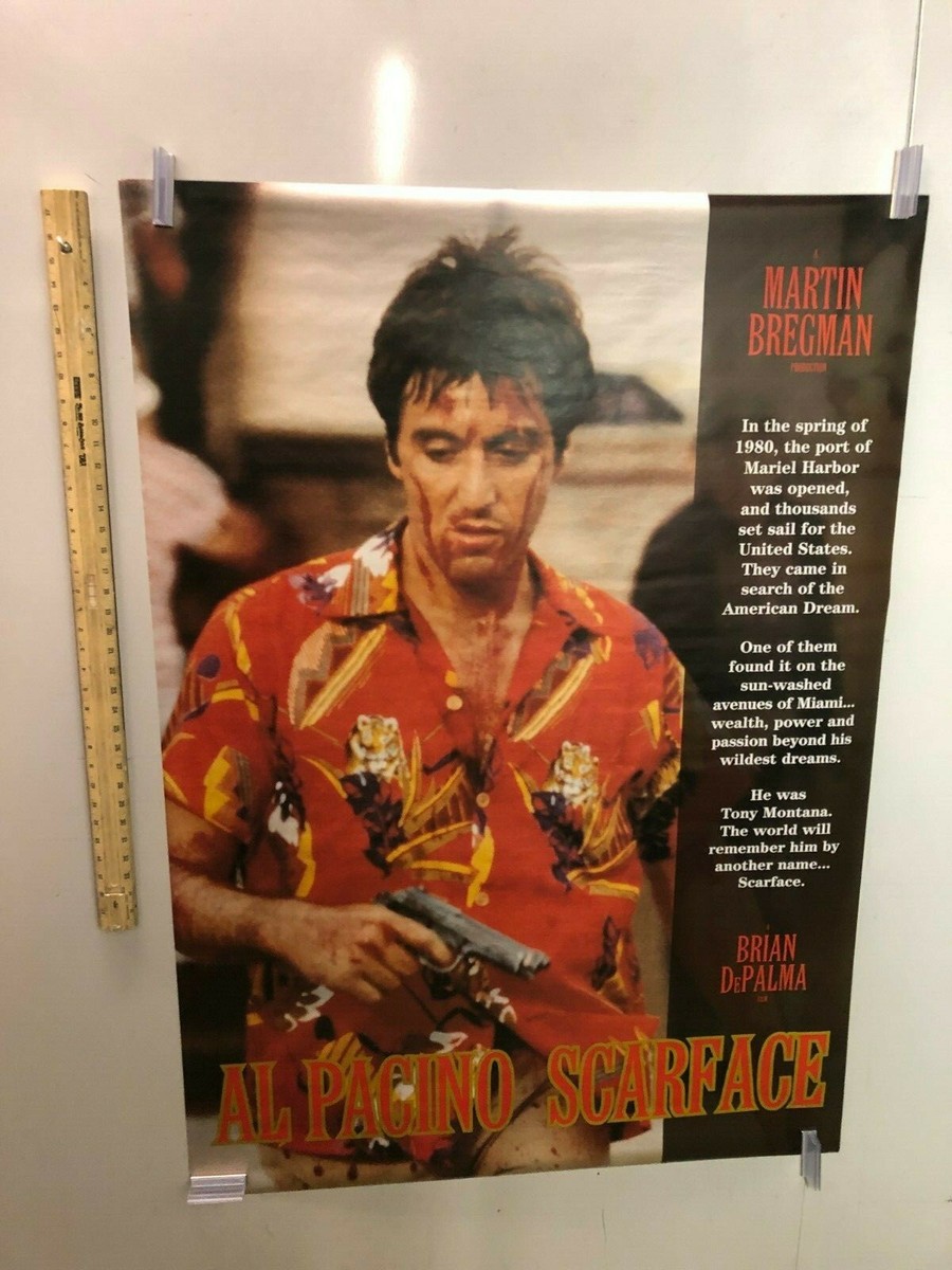 Scarface Framed Poster FRAMED SCARFACE POSTER *BROKEN GLASS* Able