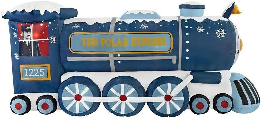 CHRISTMAS 9' GEMMY POLAR EXPRESS TRAIN Airblown Yard Inflatable TOM ...
