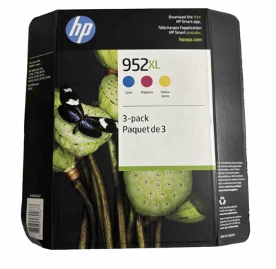 HP 952XL High-Yield Cyan/Magenta/Yellow/Jaune Ink Cartridges ...