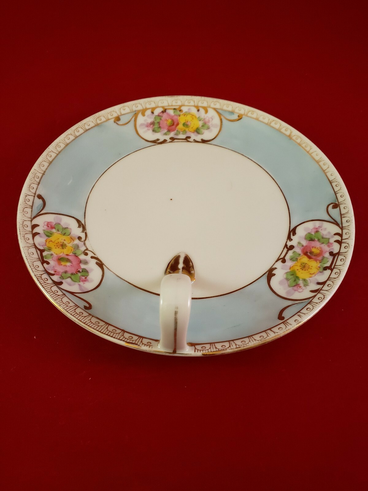VINTAGE NORITAKE HAND PAINTED MADE IN JAPAN NAPPY HANDLE DISH 6 1/4 ...