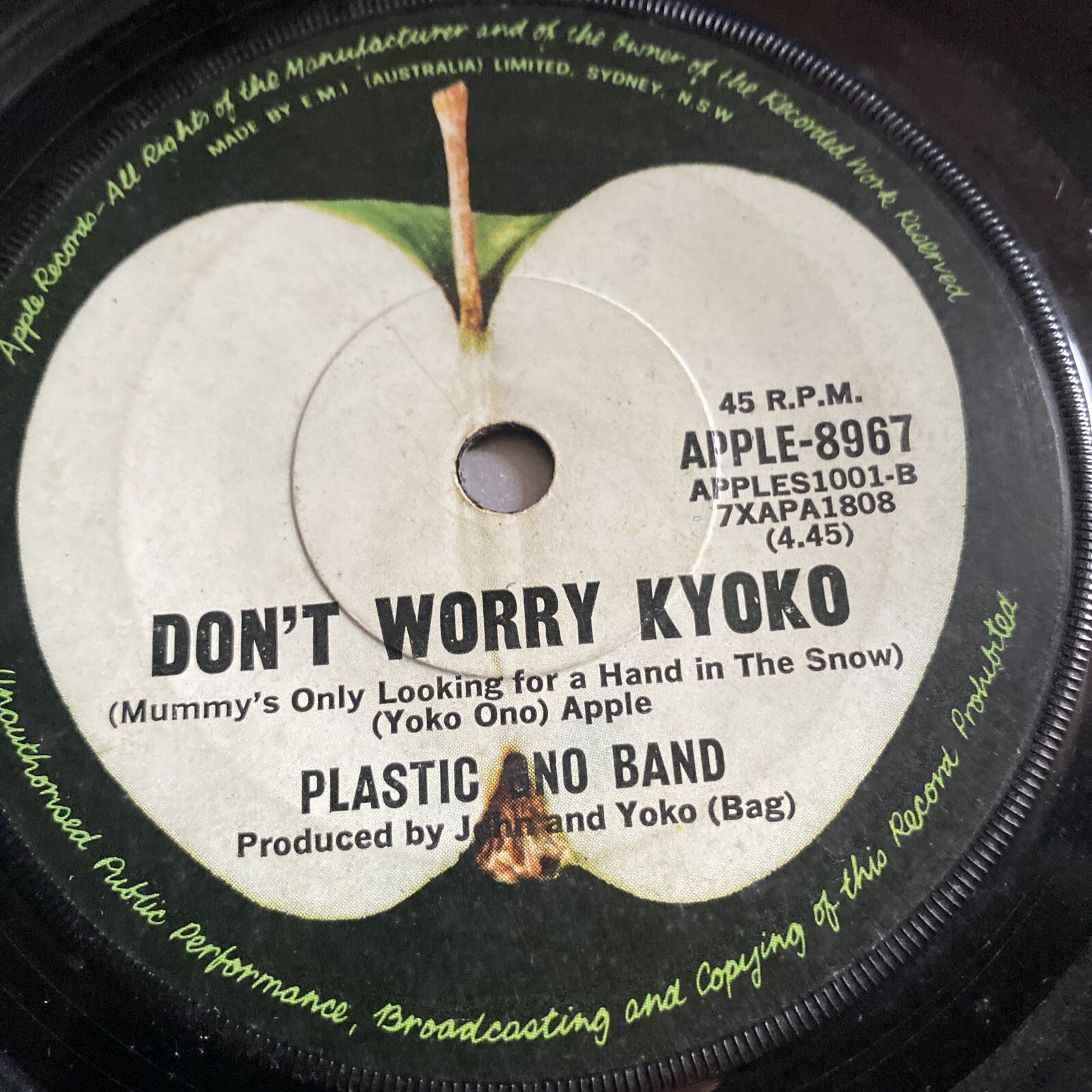 Cold Turkey John Lennon 45 Single | eBay Australia