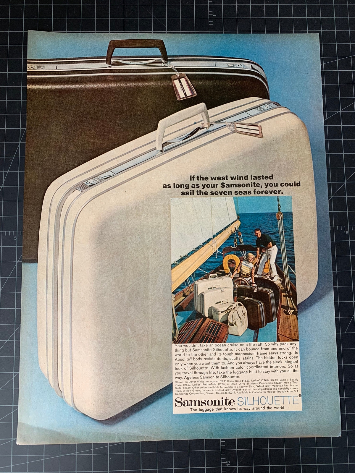 Vintage 1960s Samsonite Silhouette Suitcase Print Ad | eBay
