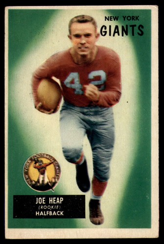 1955 Bowman #55 Joe Heap EX++ RC Rookie NY Giants ID:81081 | eBay
