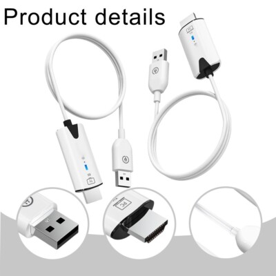 HD Wireless Transmitter Receiver for Desktop to TV Streaming 165FT ...