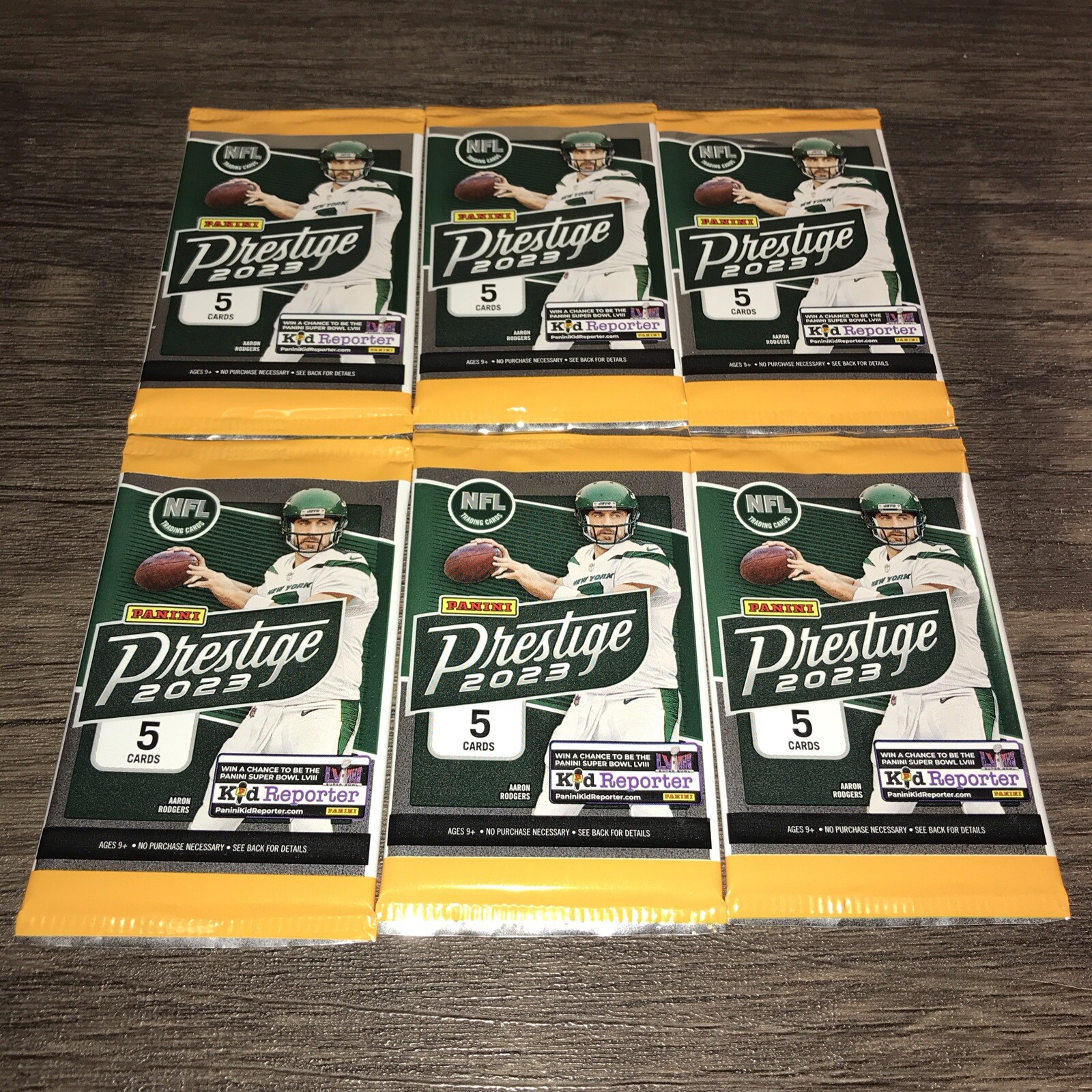 (6) Packs of 2023 Panini Prestige Football-5 Card Packs-Factory Sealed ...