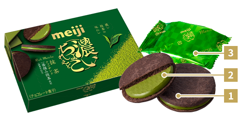 Meiji dark chocolate matcha chocolate sandwich 6 pieces x 5 boxes /From ...