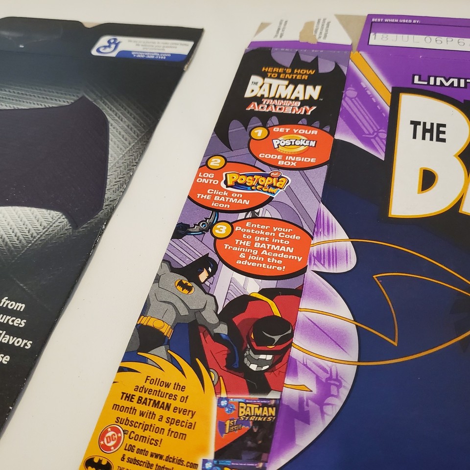 The Batman 2006 vs Superman Returns Movie 1992 Cereal 3 Box Lot Post ...