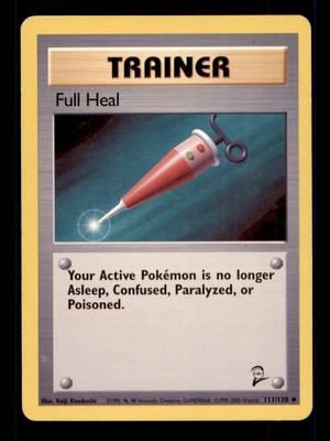 4x Pokemon Card WOTC Full Heal (Base Set 2) 111/130 PLAYED Non-Holo ...