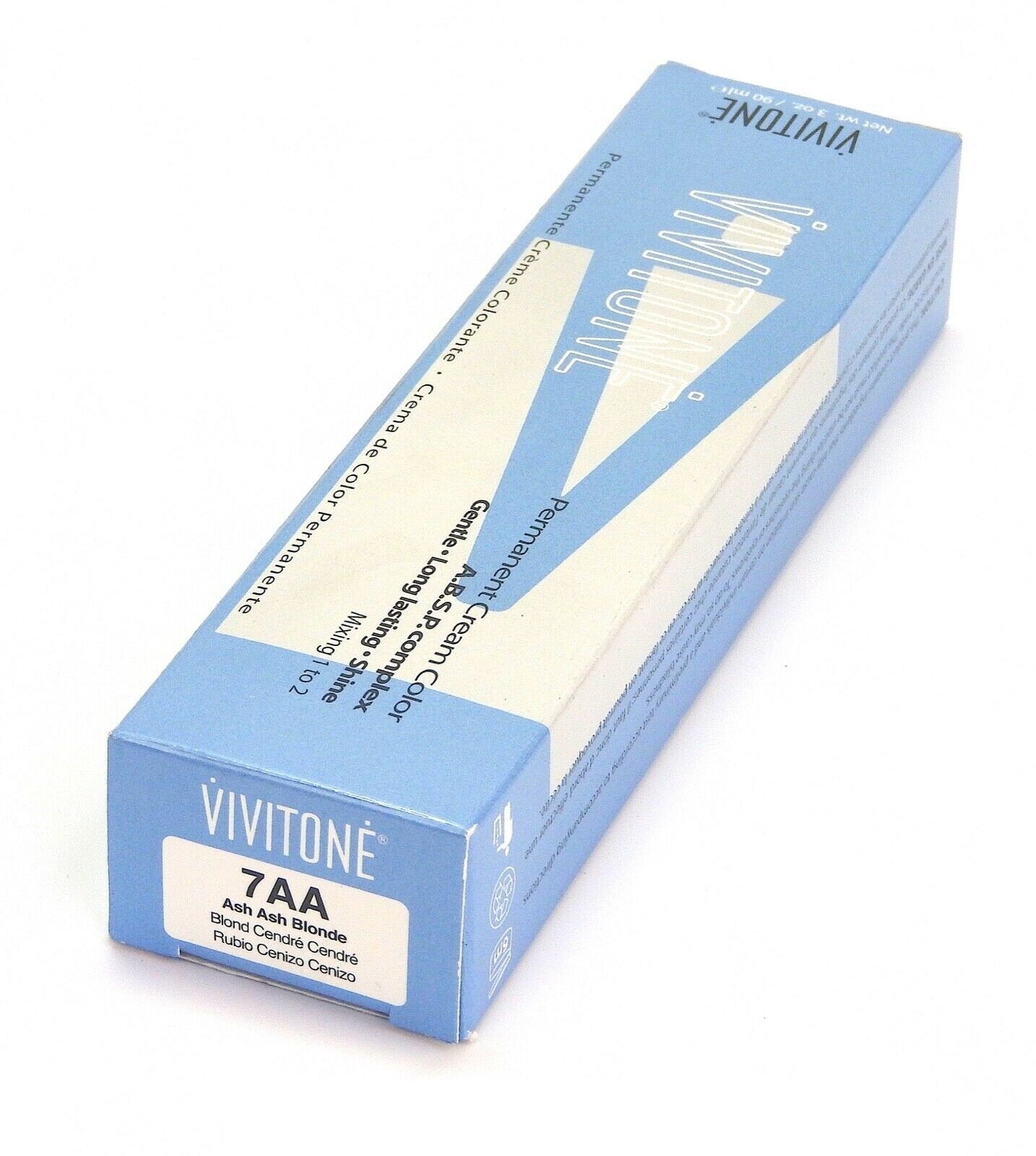 Vivitone Permanent Hair Color 7AA - Ash Ash Blonde, 3 oz | eBay