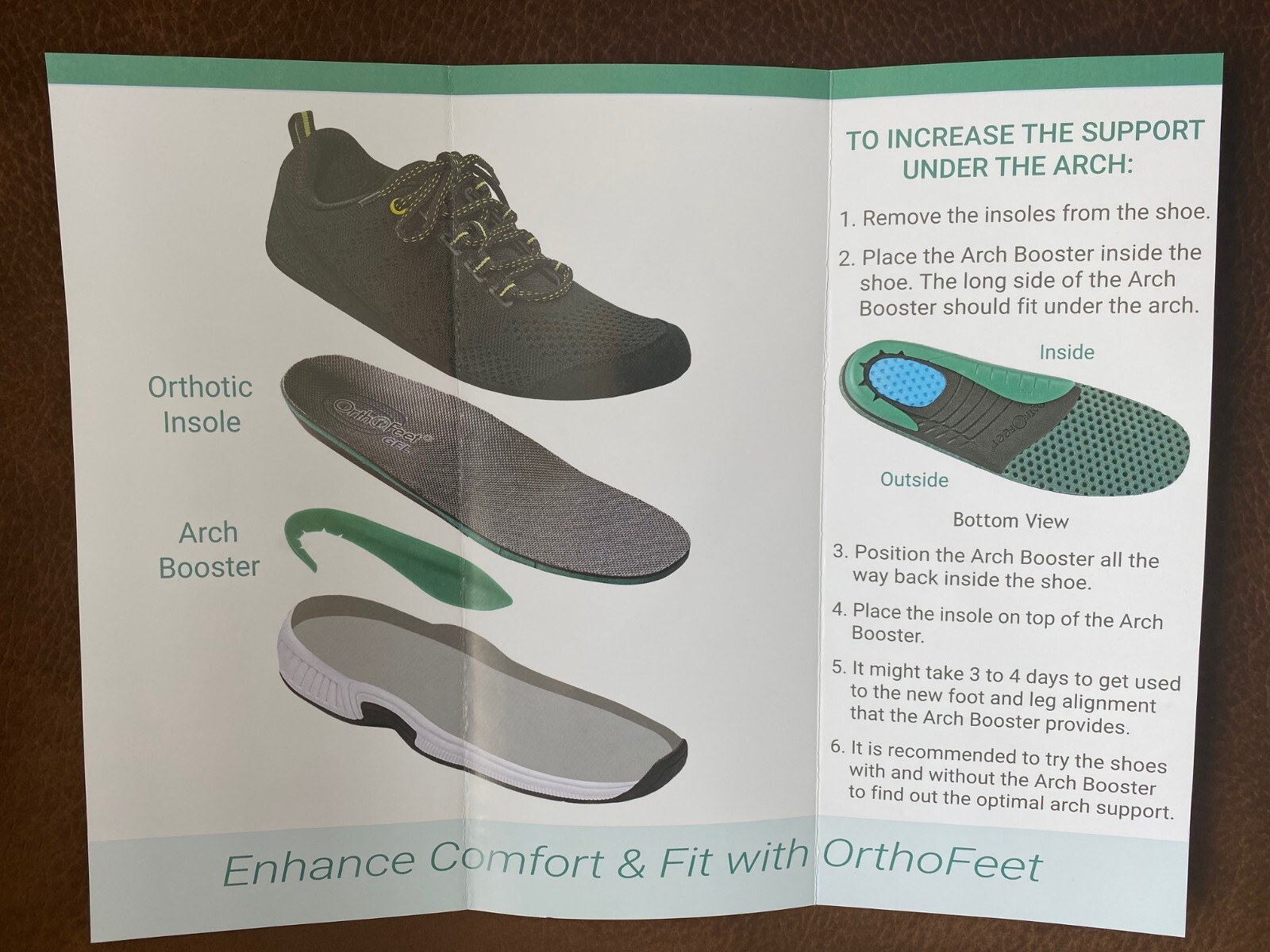 Arch Booster Shoe Insert By Ortho Feet | eBay