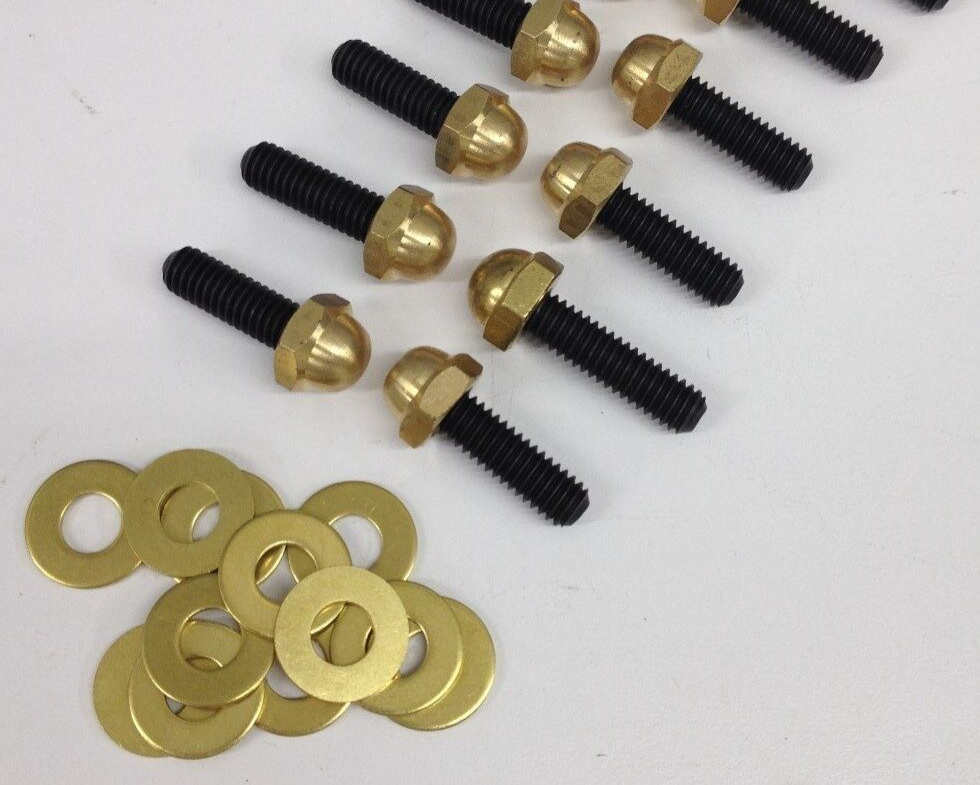 8 Harley Softail BRASS Rear Fender Strut ACORN Bolts 2018 - Up FXFBS ...