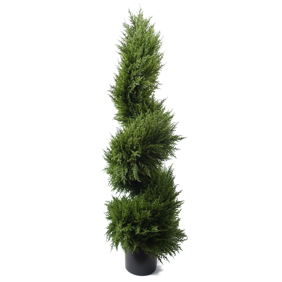 Realistic LARGE Artificial Topiary Ball Plants, Cone Bay Boxwood Spiral ...