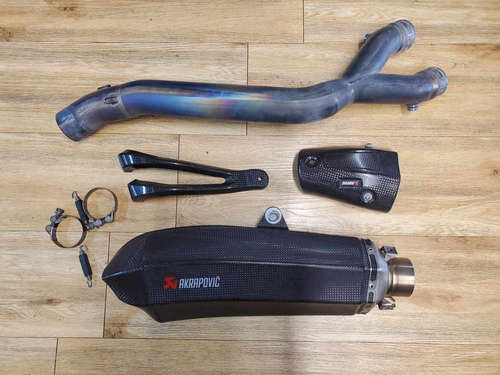 2015-2023 Yamaha YZF-R1 R1M Akrapovic Track day slip on exhaust muffler ...