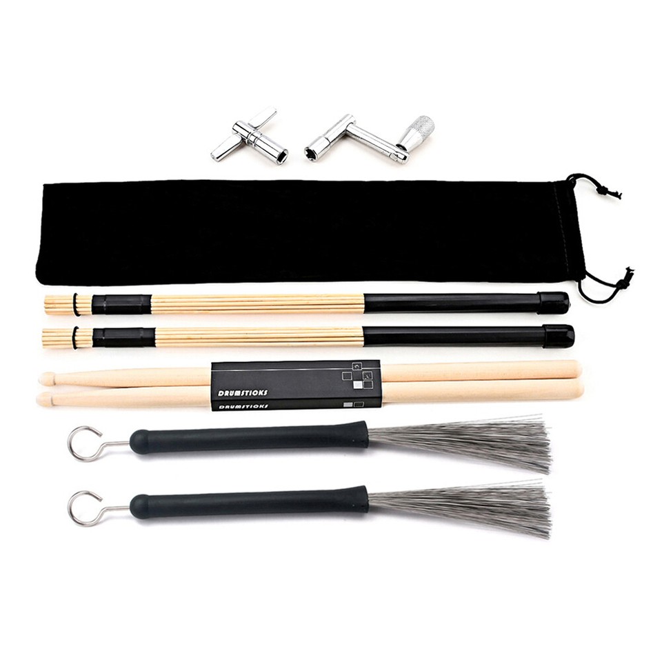 Drum Rod Sticks Set Wire Brushes Professional Rod Drum Brushes with ...