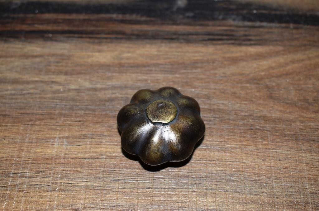 MUGHAL BRASS BRONZE WEIGHT SCALE GARLIC SHAPE 164 GRAMS UNIQUE RICH ...