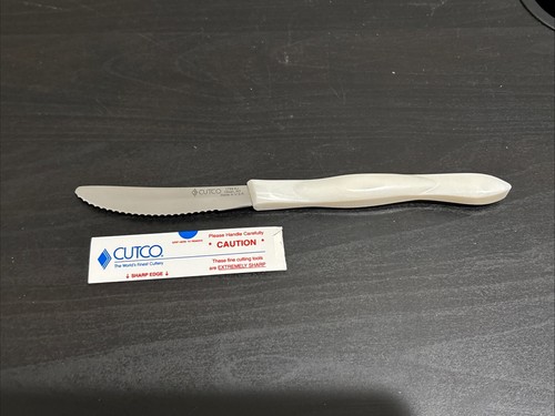 CUTCO 1759 KJ Olean NY USA 8.5” Serrated Steak Knife Pearl White ...