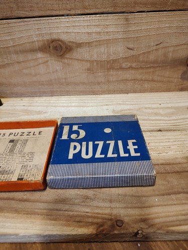 Vintage 15 Puzzle Wood Numbers Puzzle Box | eBay