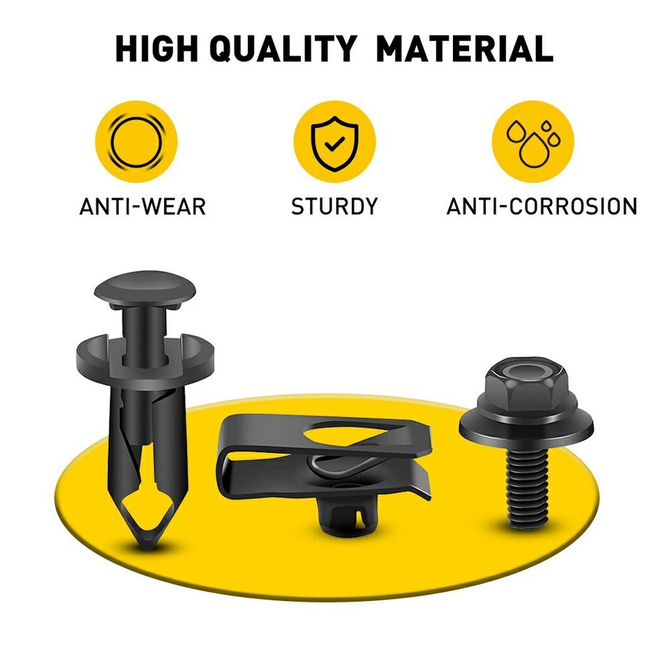 35pcs M6 Clips U Nut & Bolts Body Fastener Fender Splash Shield Retainer Screws | eBay