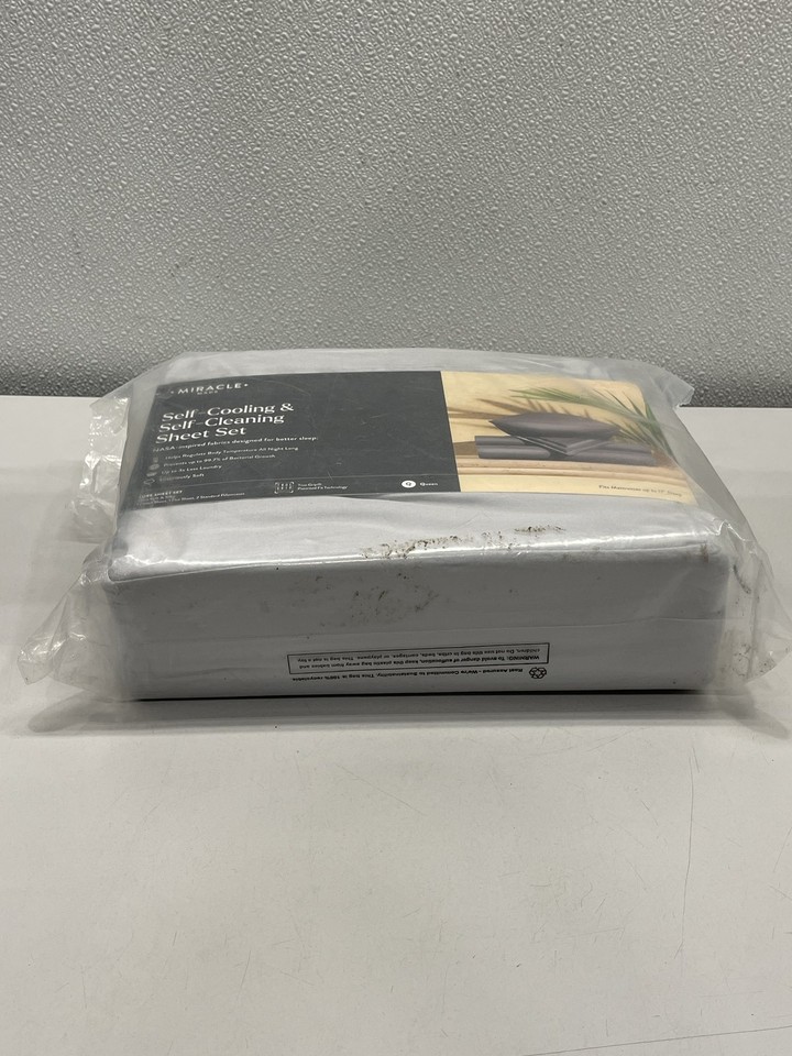 Miracle Made Temp Regulating Self Cleaning Quality Sheet Set Grey Queen ...