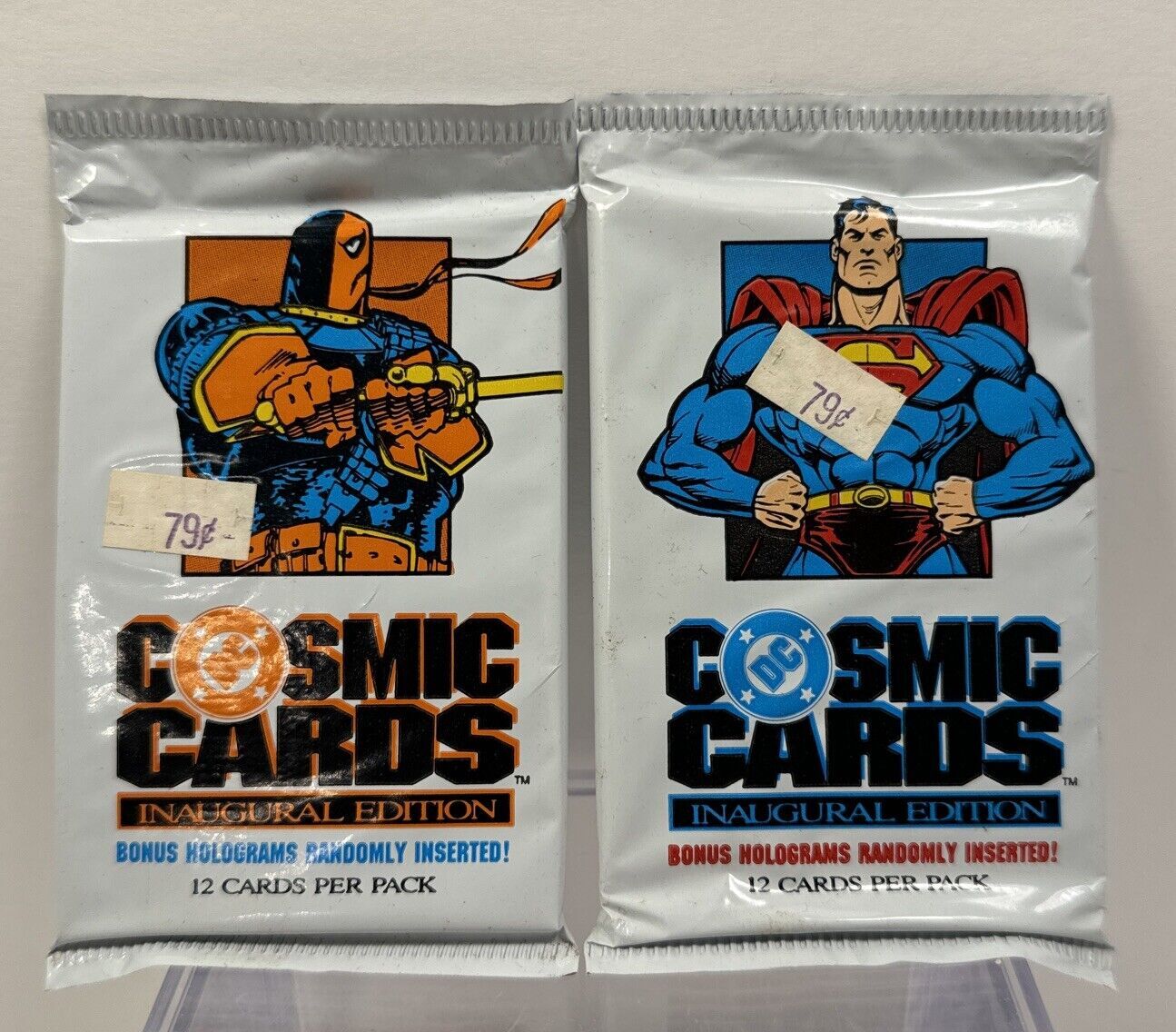1991 IMPEL DC COMICS COSMIC CARDS INAUGURAL EDITION CARD PACK LOT (2 ...