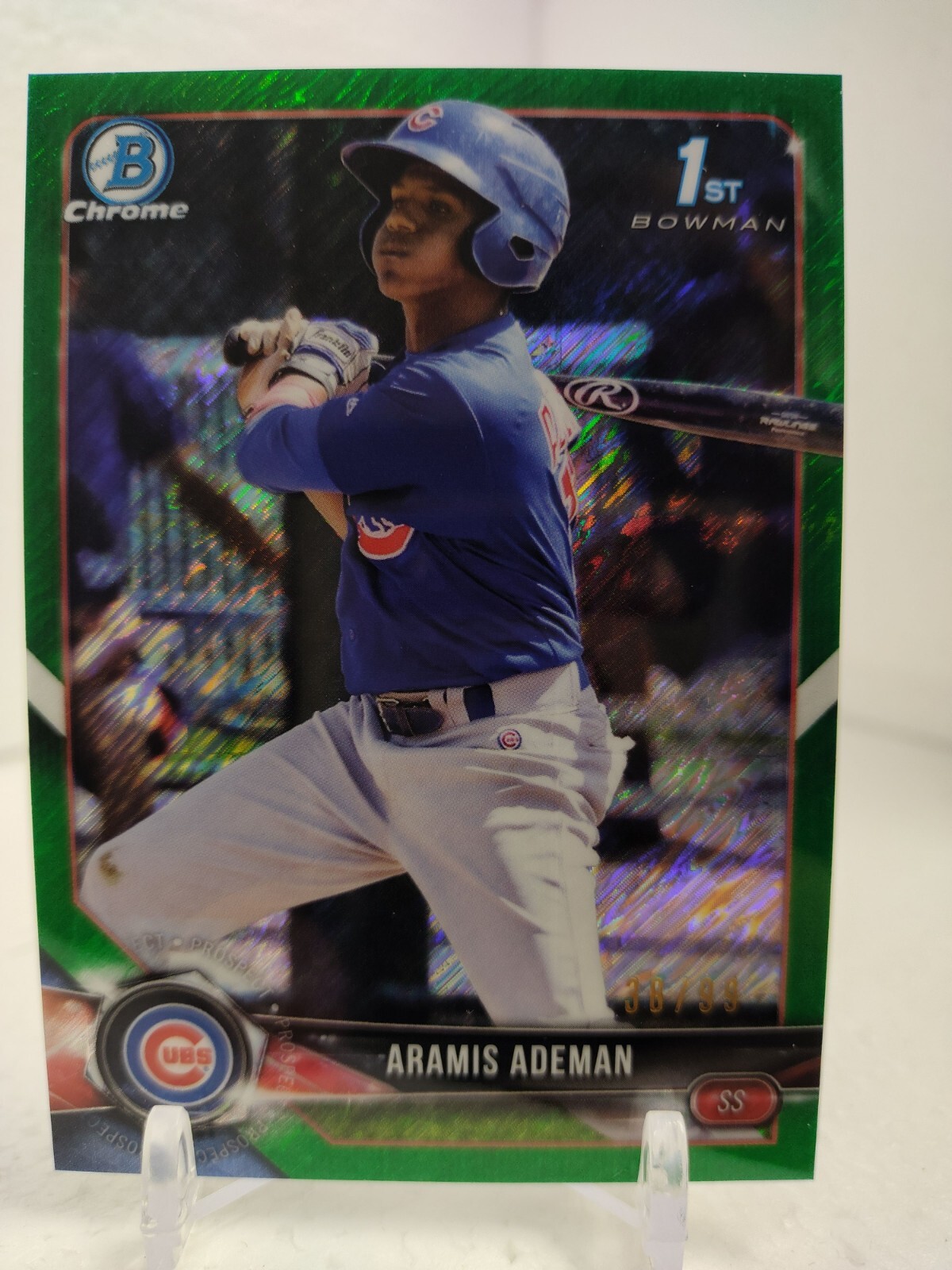 ARAMIS ADEMAN #/99 GREEN Refractor 2018 Bowman Chrome Prospects BCP191 ...