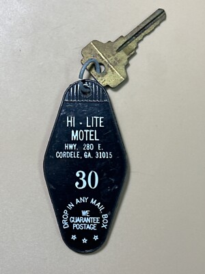 Hi-Lite Motel Hotel Room Key Fob & Key Cordelle Georgia #30 | eBay