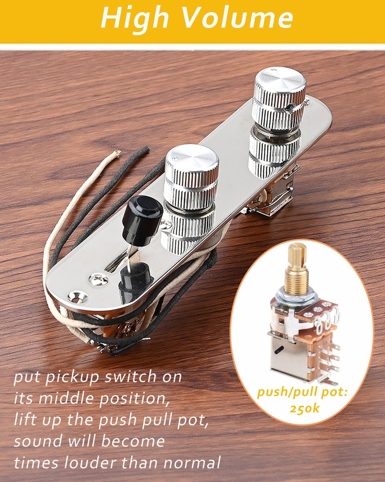 Loaded Prewired Control Plate Assembly CTS Pot for Telecaster Tele TL ...