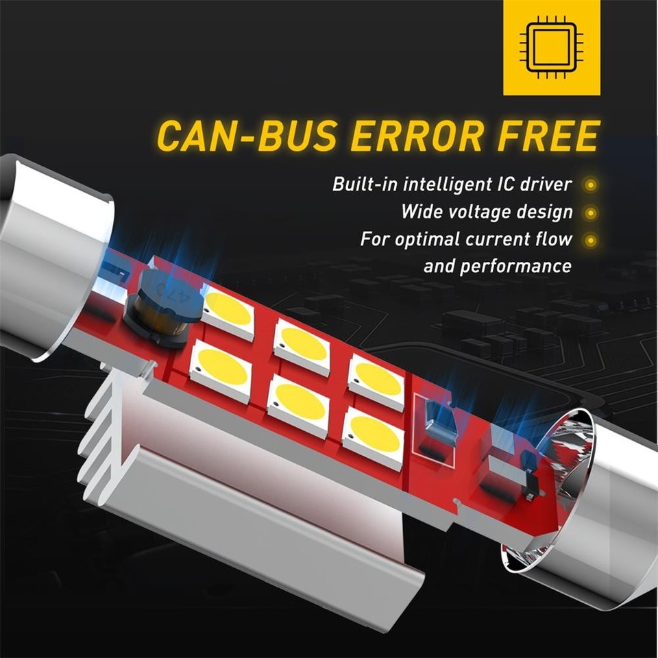 AUXITO C5W Car Festoon White LED Light Bulbs Lamps Interior 239 Bulbs ...