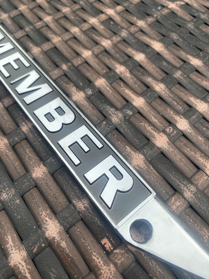 Metal CHP 11-99 FOUNDATION LICENSE PLATE FRAME BMW Porsche Ferrari ...