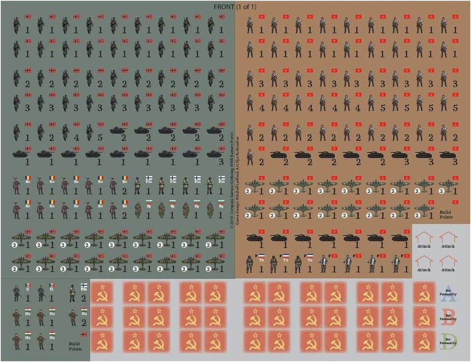 Compass Games Ostkrieg World War II Eastern Front Board Game CPA 1089 ...