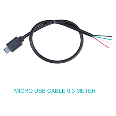 100pcs 30cm Micro USB Male Plug Cable 4 wires Power Pigtail Cable Cord ...