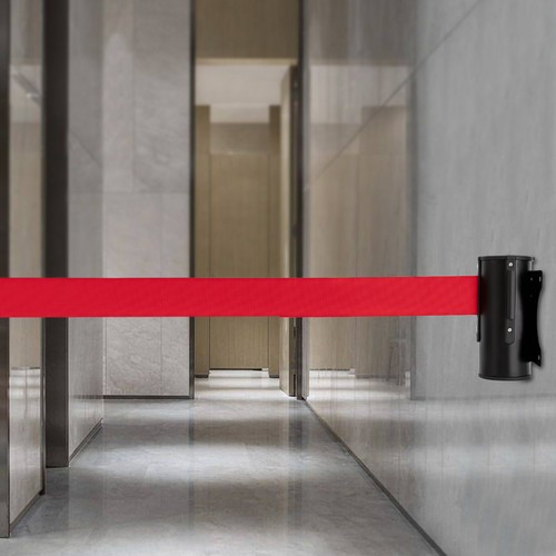 Crowd Control Barrier Wall Mount Retractable Belt 2m/6.5ft Belt Sign ...