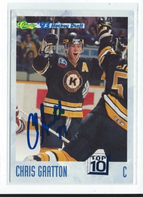 Chris Gratton Signed 1993 Classic Hockey Draft Card #3 | eBay