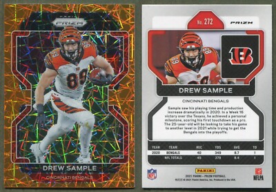 2021 Panini Prizm - Orange Lazer - #272 Drew Sample - Cincinnati ...