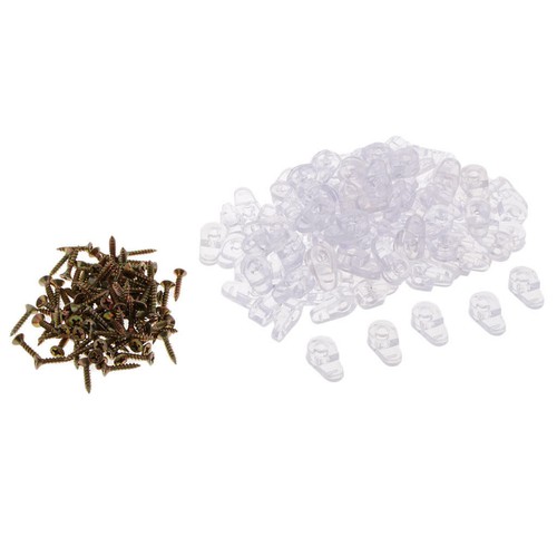 100pcs Glass Clips Transparent Plastic Retainers Screen Panel Protect ...