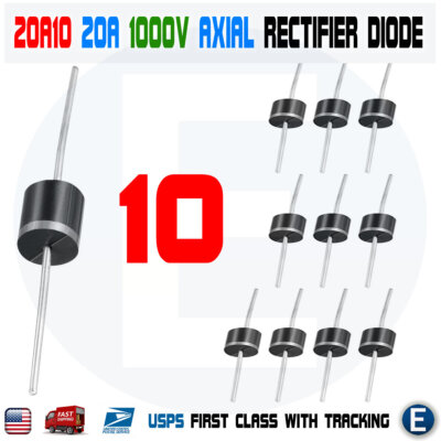 10PCS 20A10 1000V 20A 1KV Axial Rectifier Diode 20 AMP solar panel USA ...